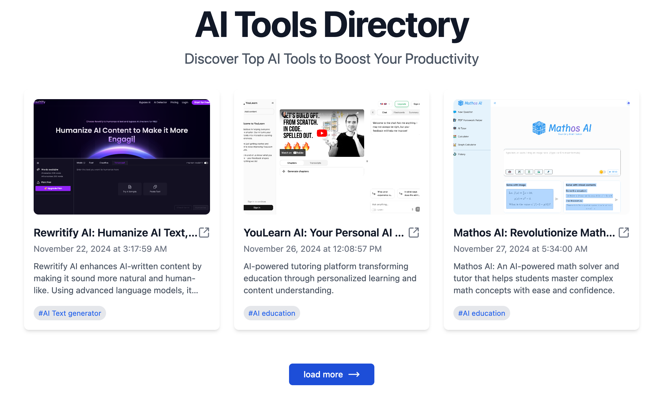 myaibot.ai - The Ultimate AI Tools Directory